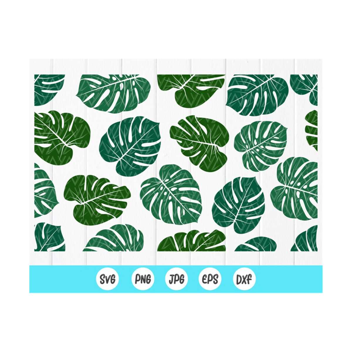 Monstera Leaves seamless pattern SVG,Monstera Leaf seamless | Inspire ...