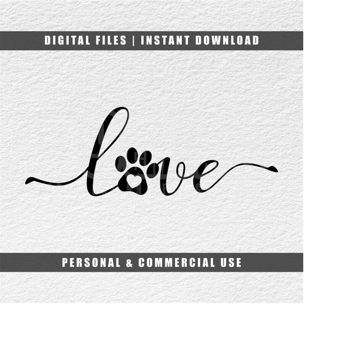 Dog Love Svg, Heart Paw Svg, Paw Print Svg, Animal Lover Svg | Inspire ...