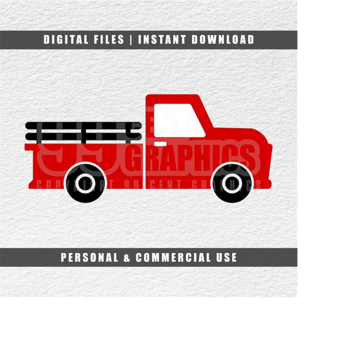 Old Red Truck Svg, Retro Pick Up Truck, Cricut Svg, Funny Sv - Inspire ...