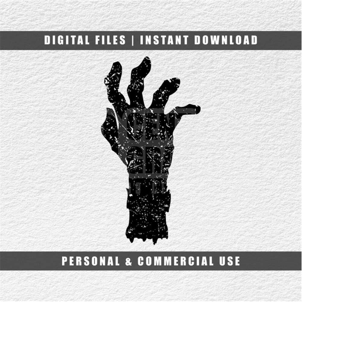 Zombie Hand Svg, Hand Svg, Halloween Svg, Distressed Svg, Cr - Inspire ...