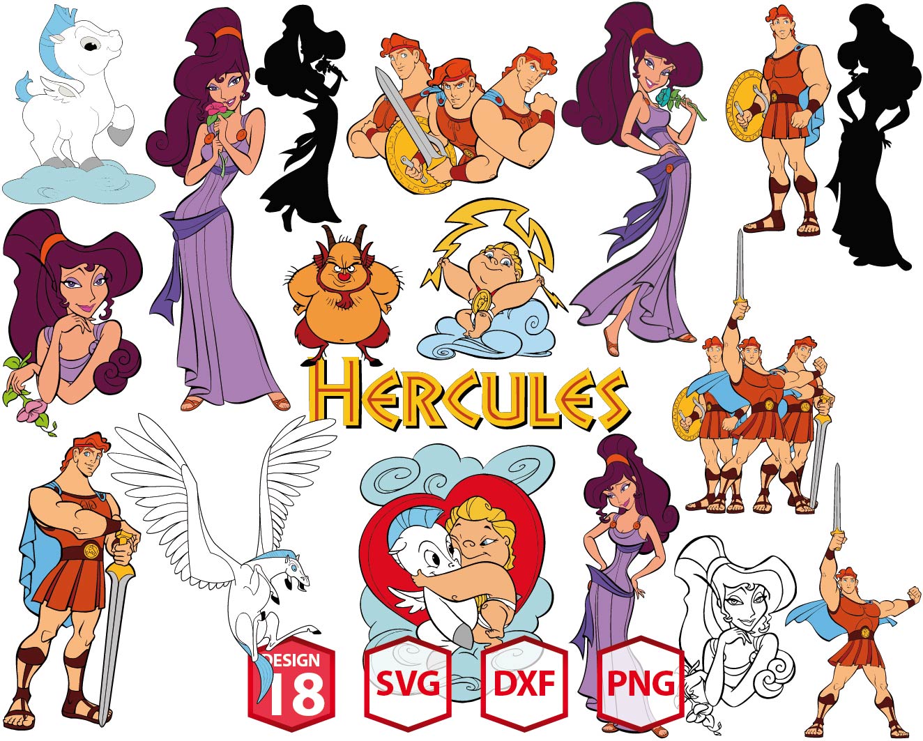 Hercules SVG Bundle, Hercules PNG, Hercules Cricut Layered S - Inspire ...