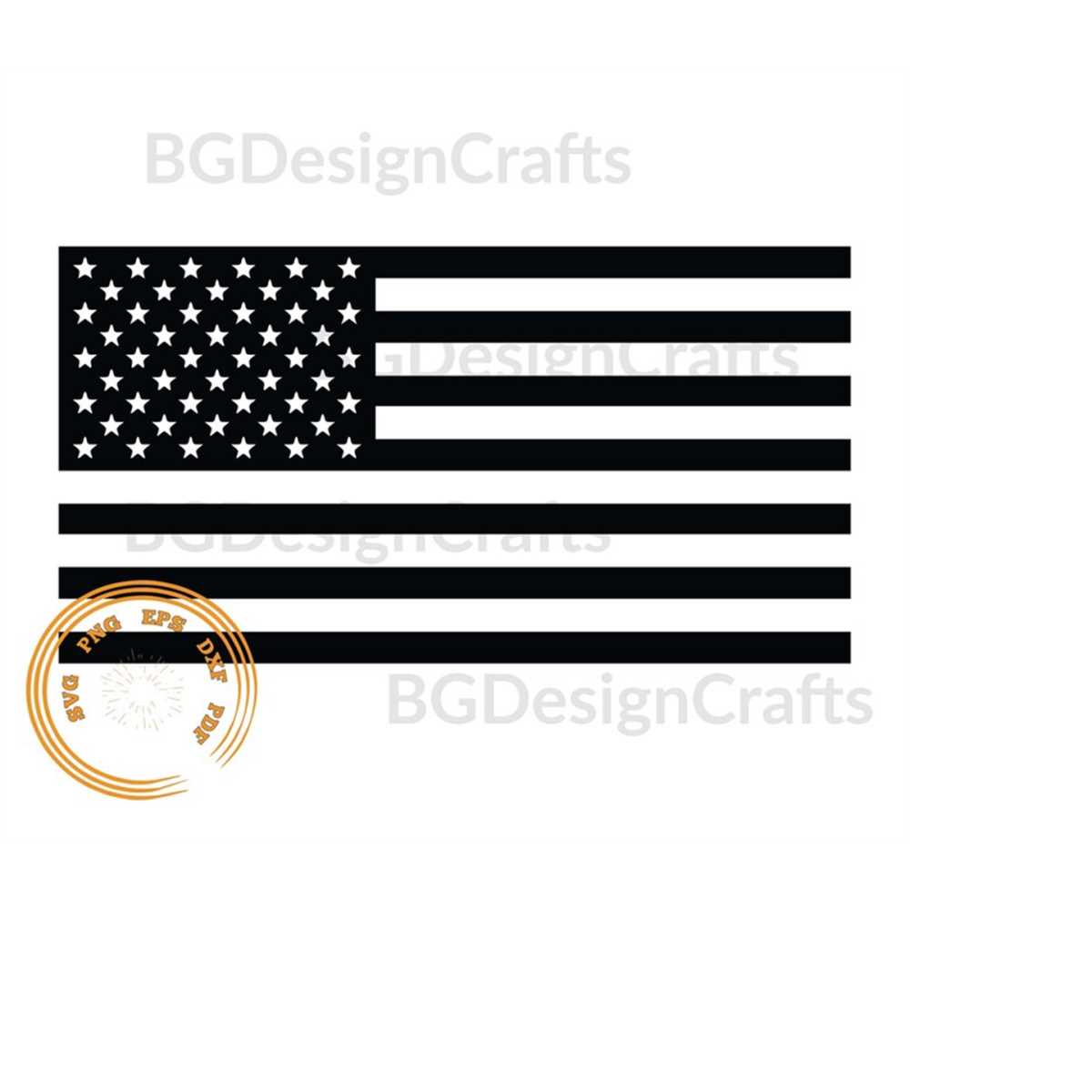 Black and White American Flag SVG, American Flag SVG, BW Ame - Inspire ...