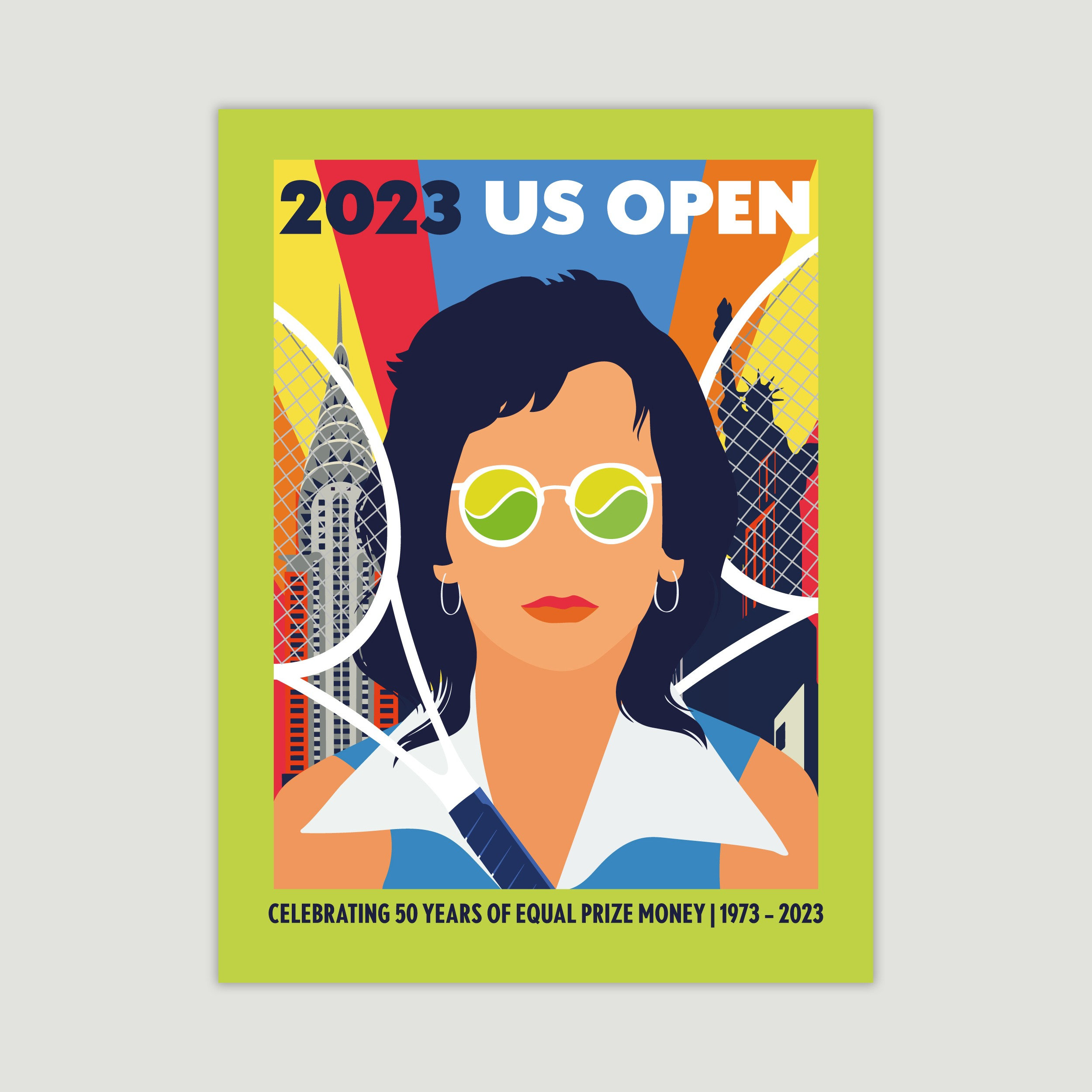 Us Open 2023 Theme Art Celebrates 50 Years of Equal Poster, | Inspire ...