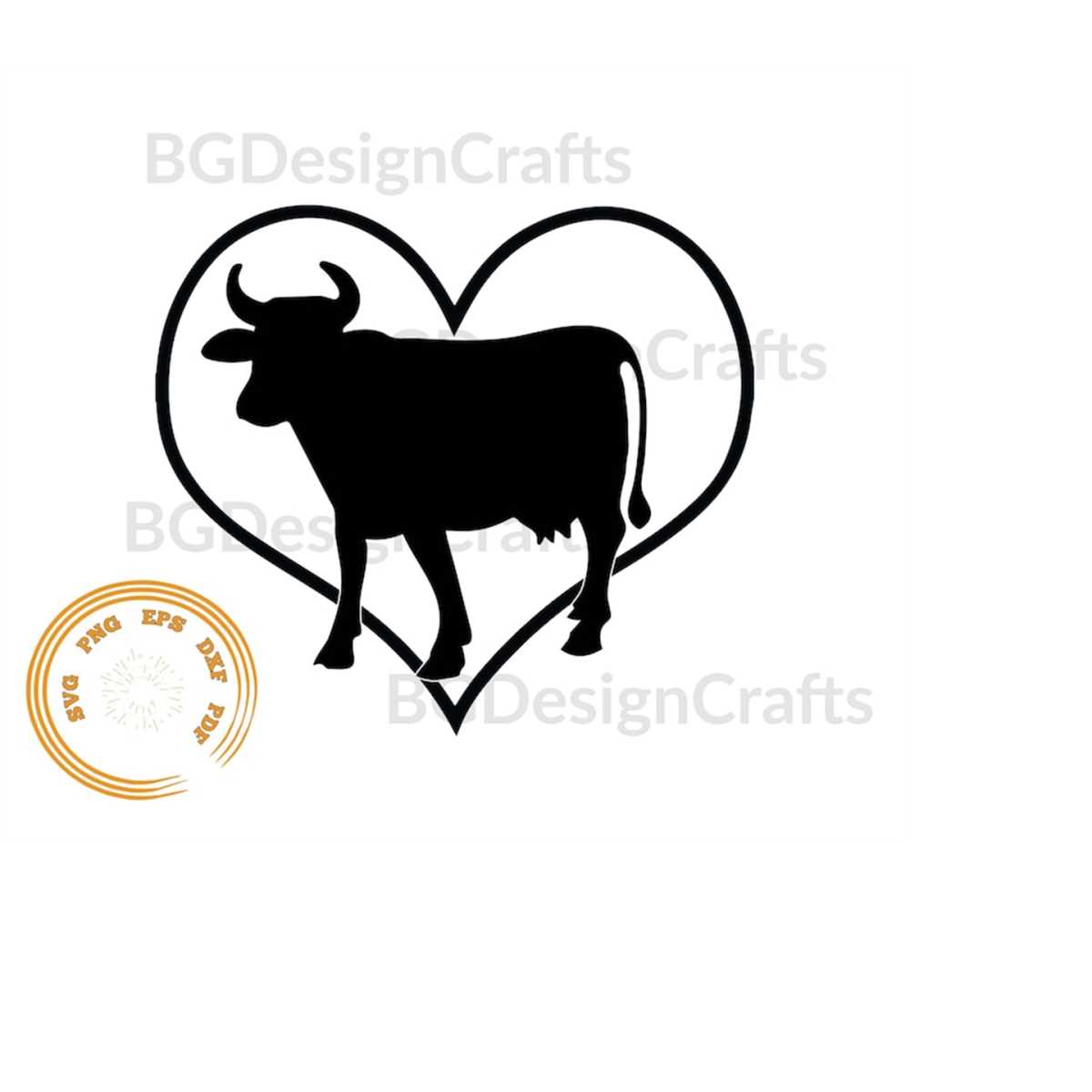 Heart and Cow SVG, Cow SVG, Cow Mom SVG, Heart Svg, png, svg - Inspire ...