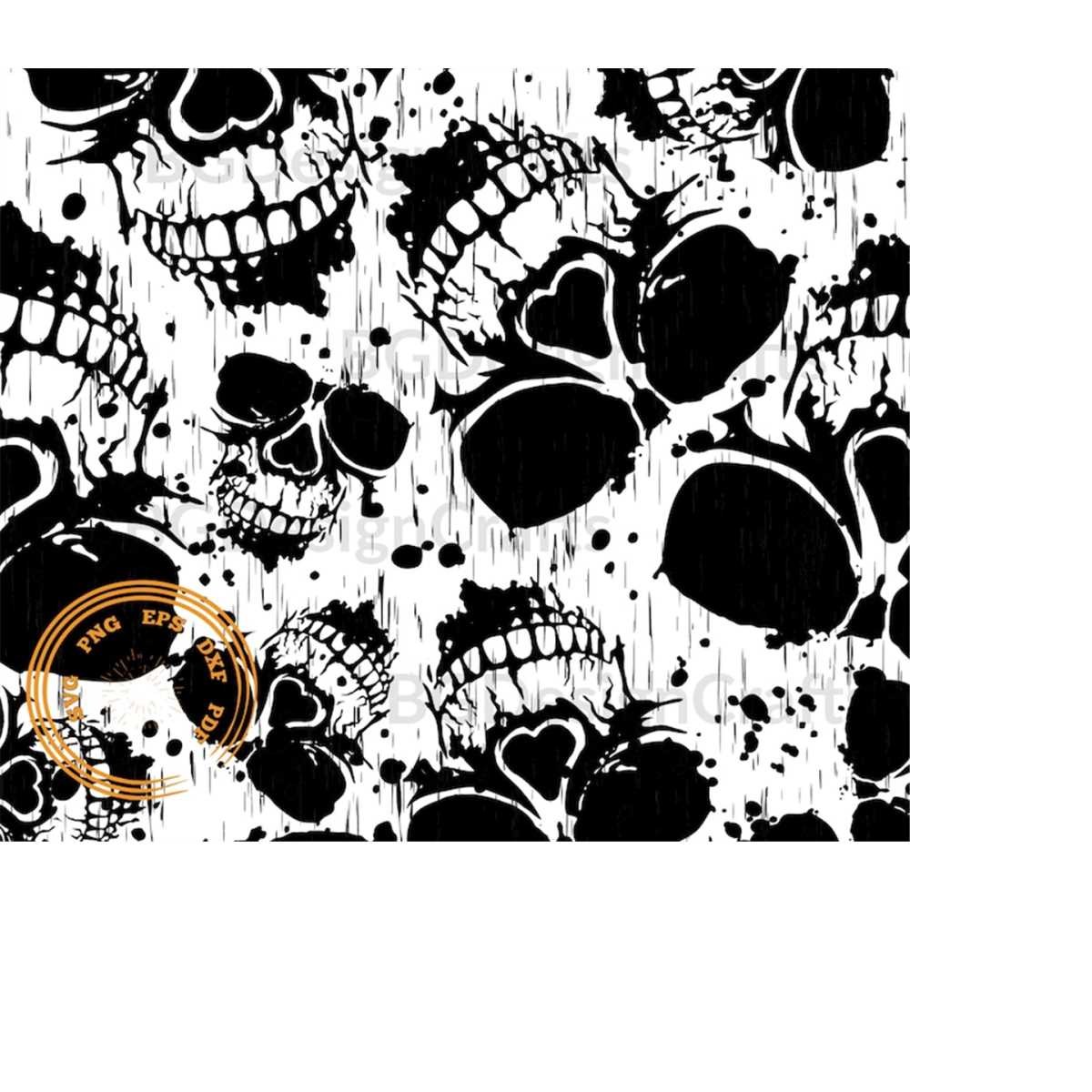 Pattern7, Skull Pattern Svg, Seamless Skull svg, Tooled leat - Inspire ...