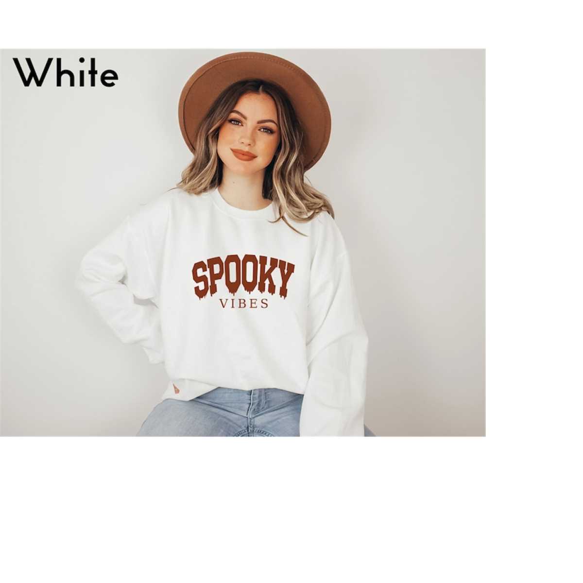 Spooky Vibes Sweatshirt, Halloween Sweatshirt, Halloween Gho | Inspire ...