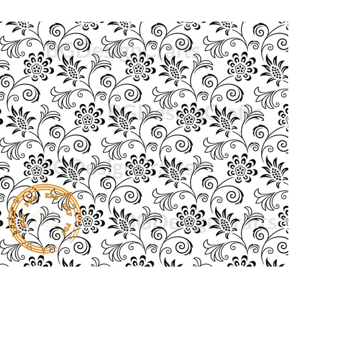 Pattern10, Floral Pattern SVG, Flower Pattern SVG, Tooled le - Inspire ...