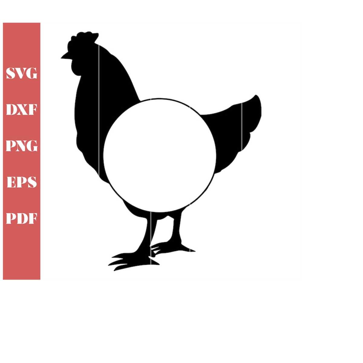 Chicken SVG, Chicken Monogram SVG, x DXF, Chicken Clipart, C - Inspire ...