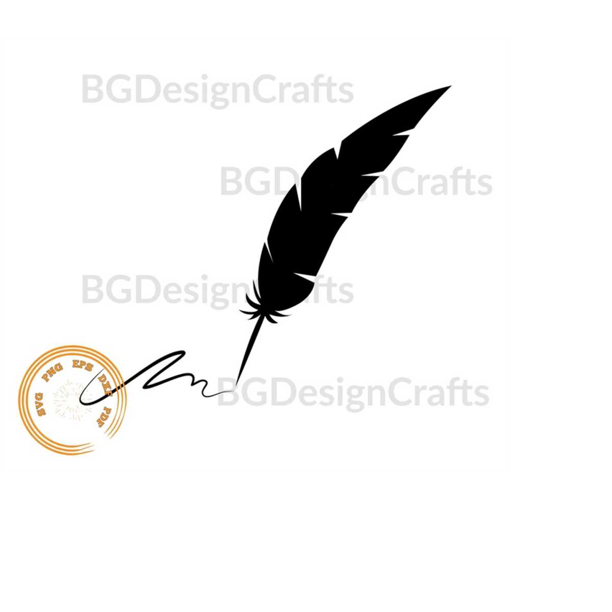 Feather Quill SVG, Fearher Svg, Quil Svg, inkwell Svg, inkwe | Inspire ...
