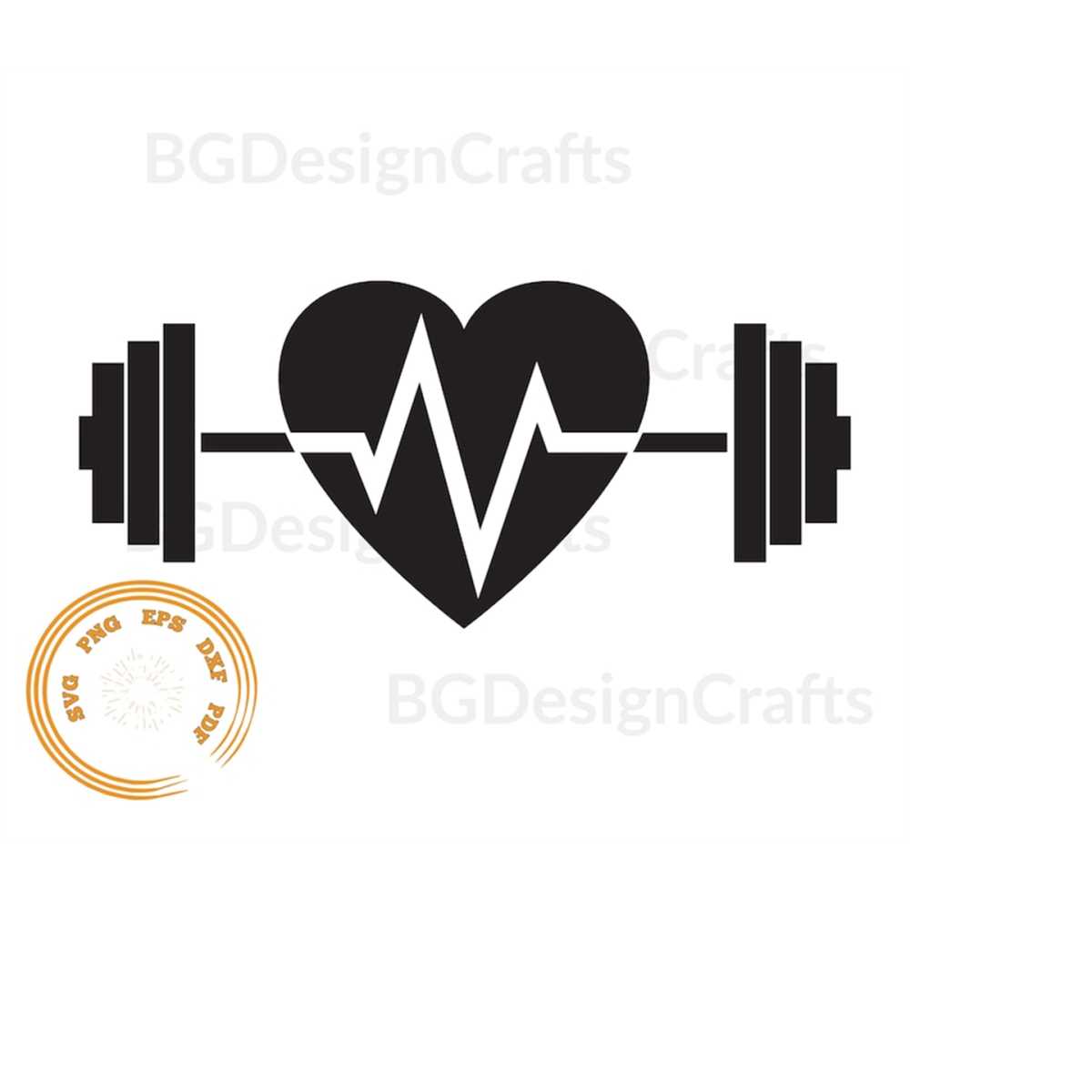 Heartbeat barbell svg, Barbell svg, Fitness svg, Bodybuildin - Inspire ...