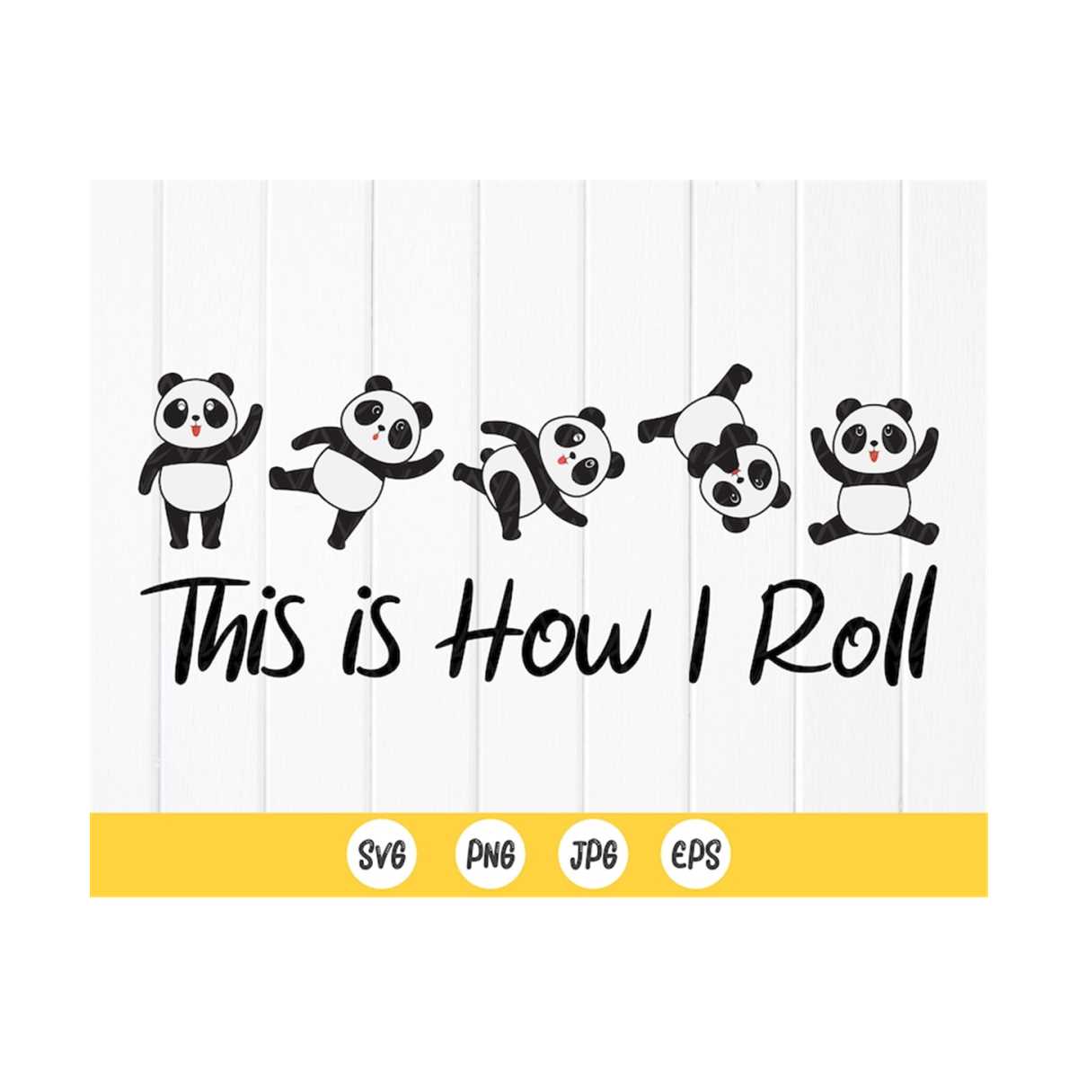 rolling panda svg - Inspire Uplift