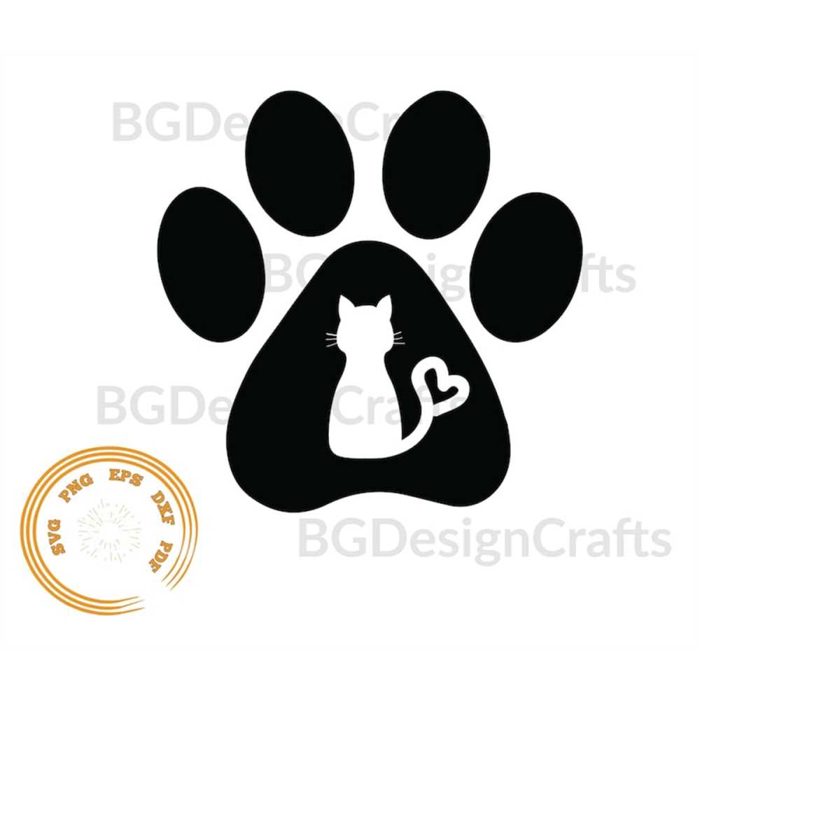 Cat paw svg, Paw Svg, Cat svg, Animal paw svg, cat love svg - Inspire ...