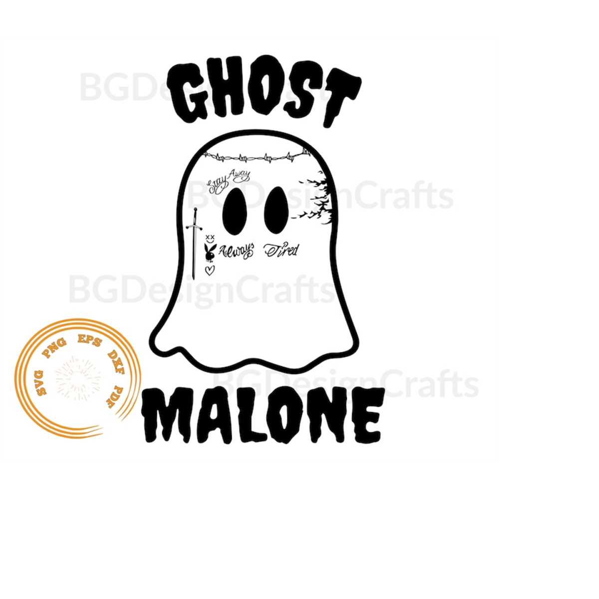 Ghost Malone SVG, Ghost Svg, Hallowen Svg, Funny ghost Svg, - Inspire ...