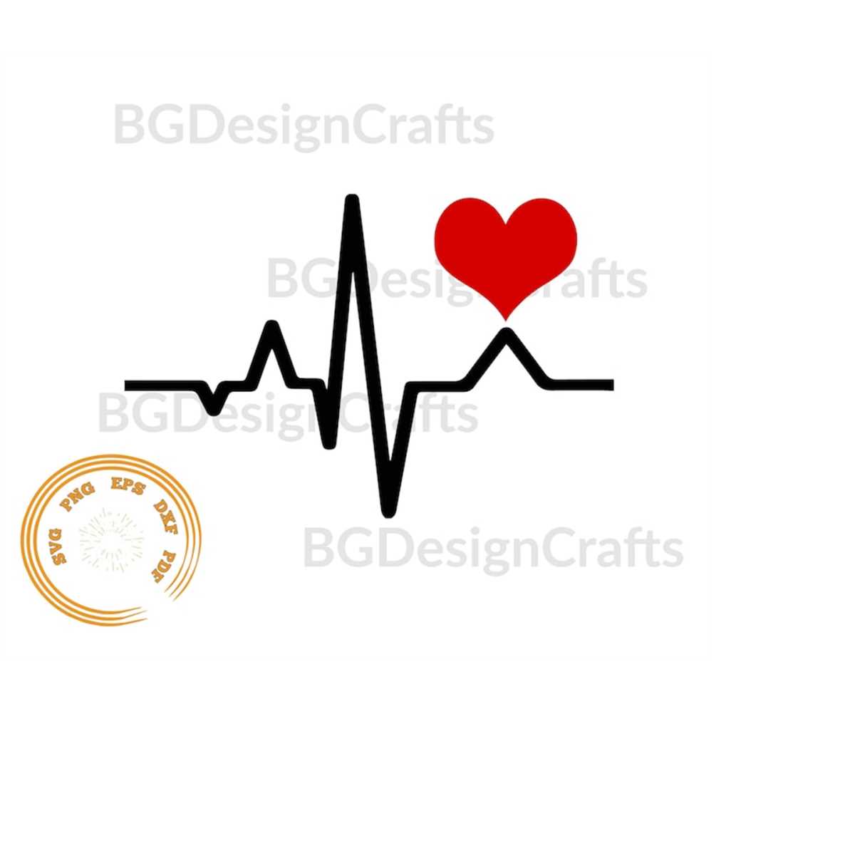 Heartbeat SVG, Heart SVG, Heartbeat DXF, Clipart, Png, svg f | Inspire ...