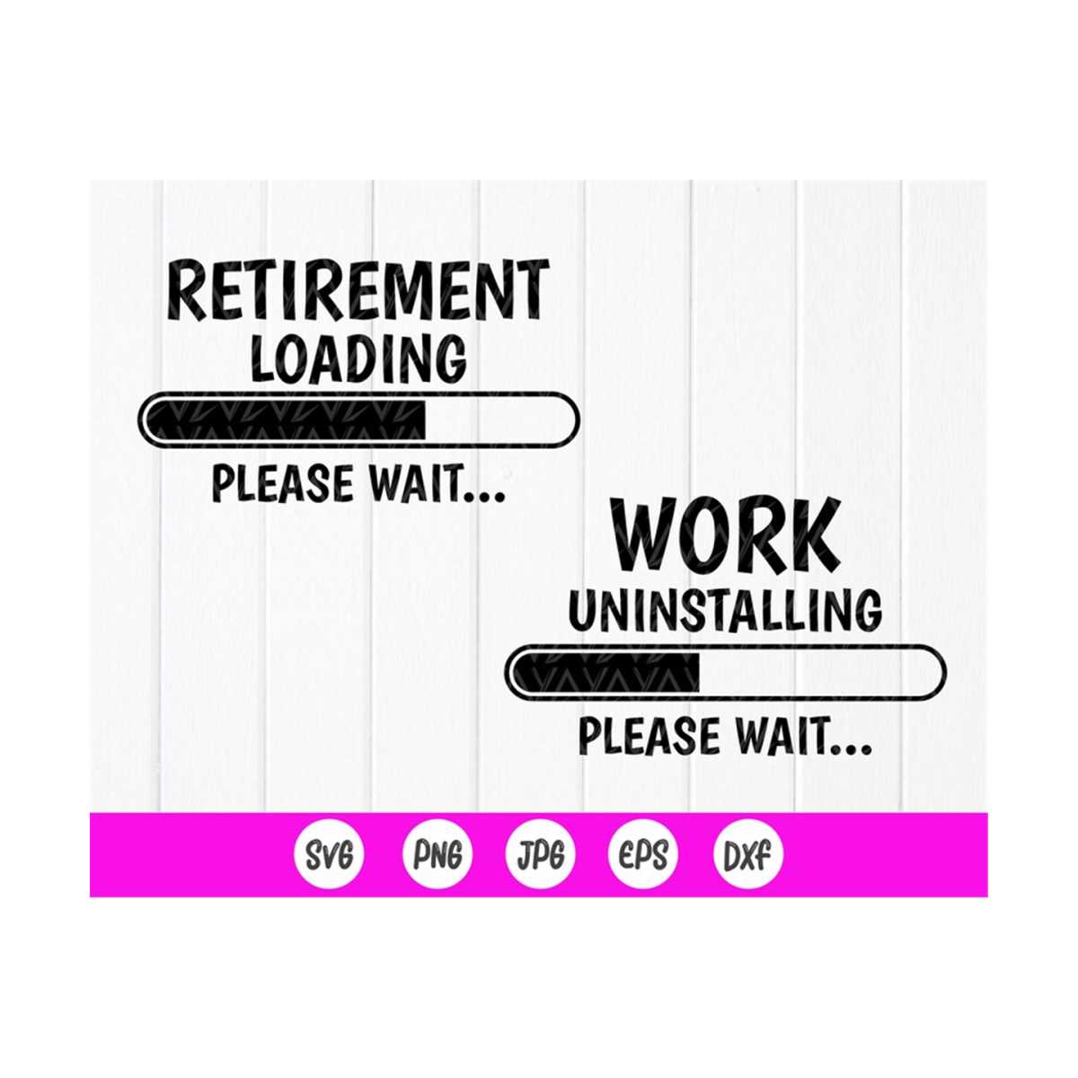 Retirement loading svg, Work uninstalling Please Wait SVG, O - Inspire ...