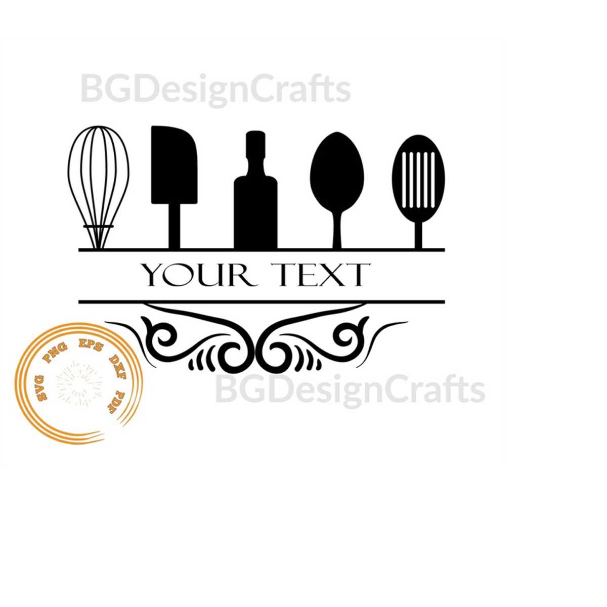 Kitchen Split monogram svg, Kitchen split frame svg, Kitchen - Inspire ...