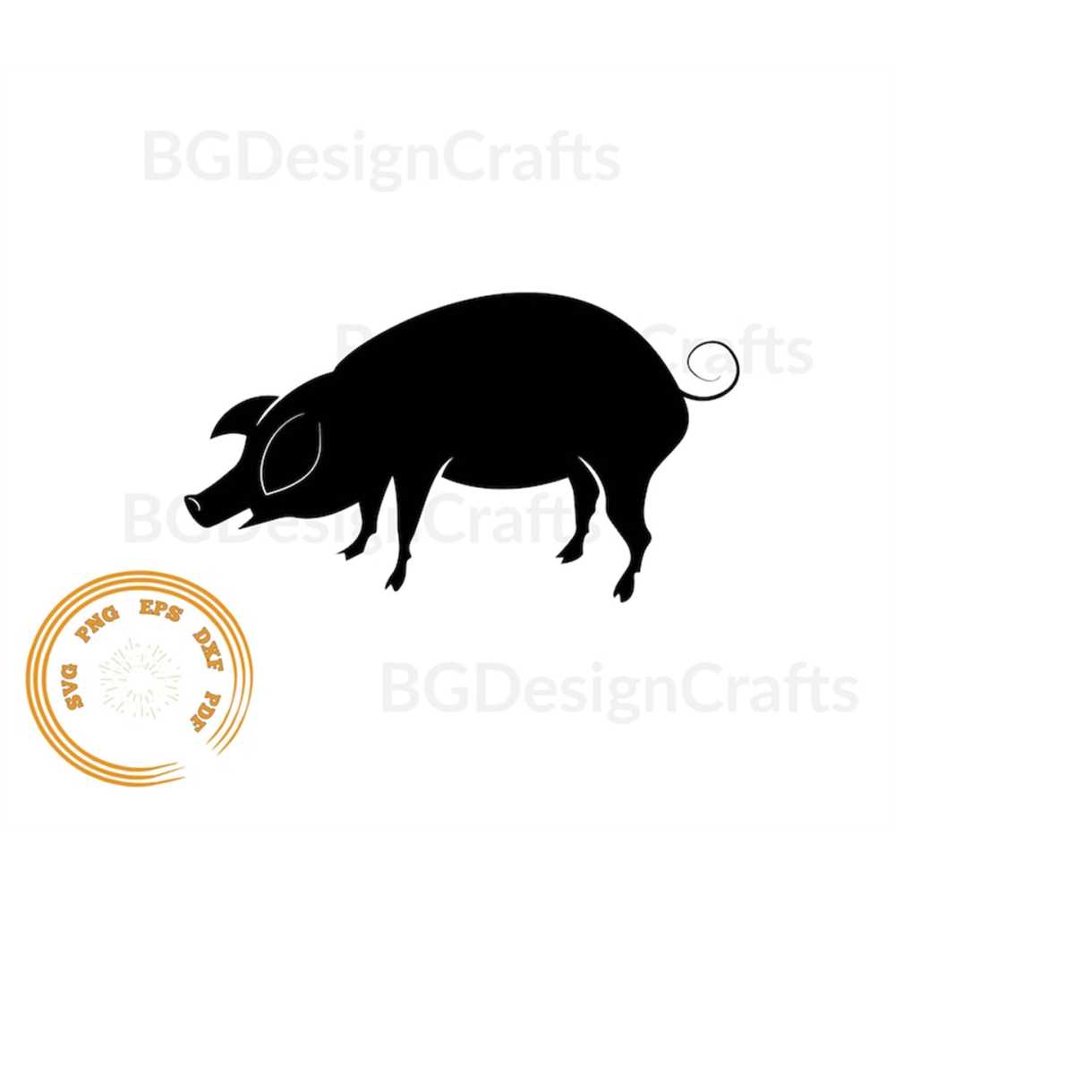 Pig SVG, Pig DXF, Pig Clipart, Pig svg cut file, Pig cut fil - Inspire ...