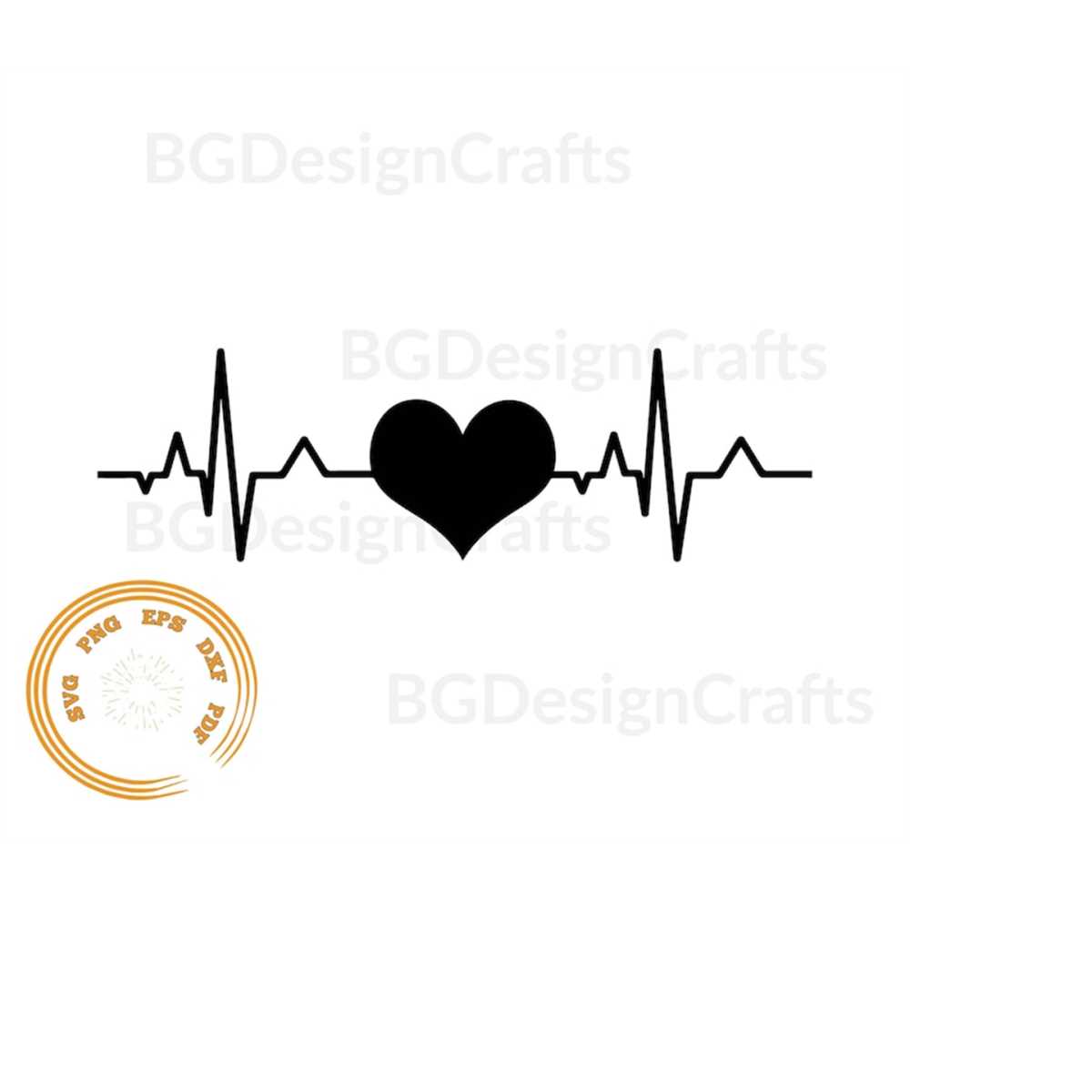 Heartbeat SVG, Heart SVG, Heartbeat Dxf, Clipart, Png, cut f - Inspire ...