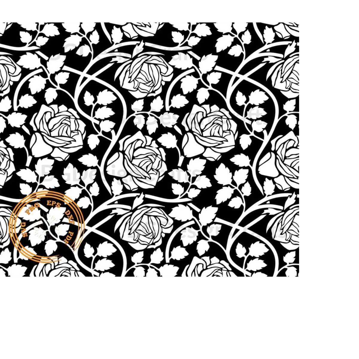 Floral Pattern 1, Floral Pattern SVG, Rose Pattern SVG, Seam - Inspire ...