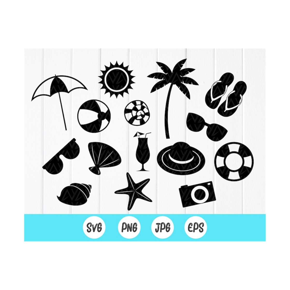 Beach SVG Bundle, Beach Life SVG Bundle, Beach theme SVG, Be | Inspire ...