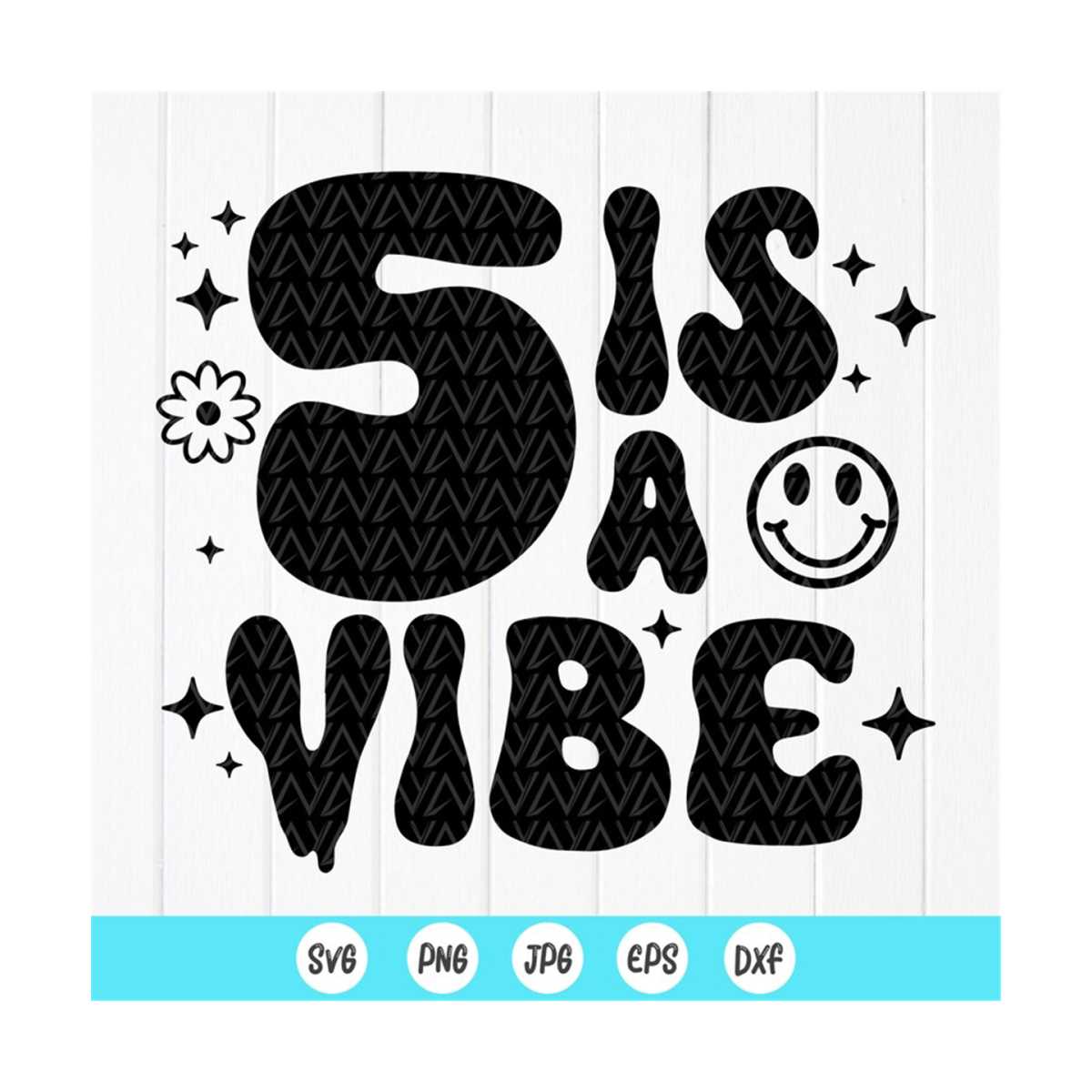 Five Is A Vibe SVG, 5th birthday SVG, 5th birthday shirt, Bi | Inspire ...