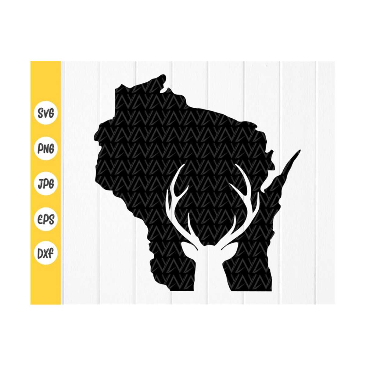 Wisconsin Deer Hunting SVG, Hunting Wisconsin State SVG, Dee | Inspire ...