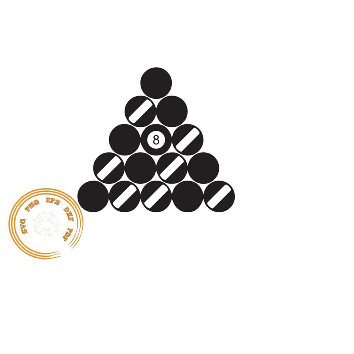 8 Ball svg, pool svg, billiards svg, play svg, DXF, Clipart, | Inspire ...