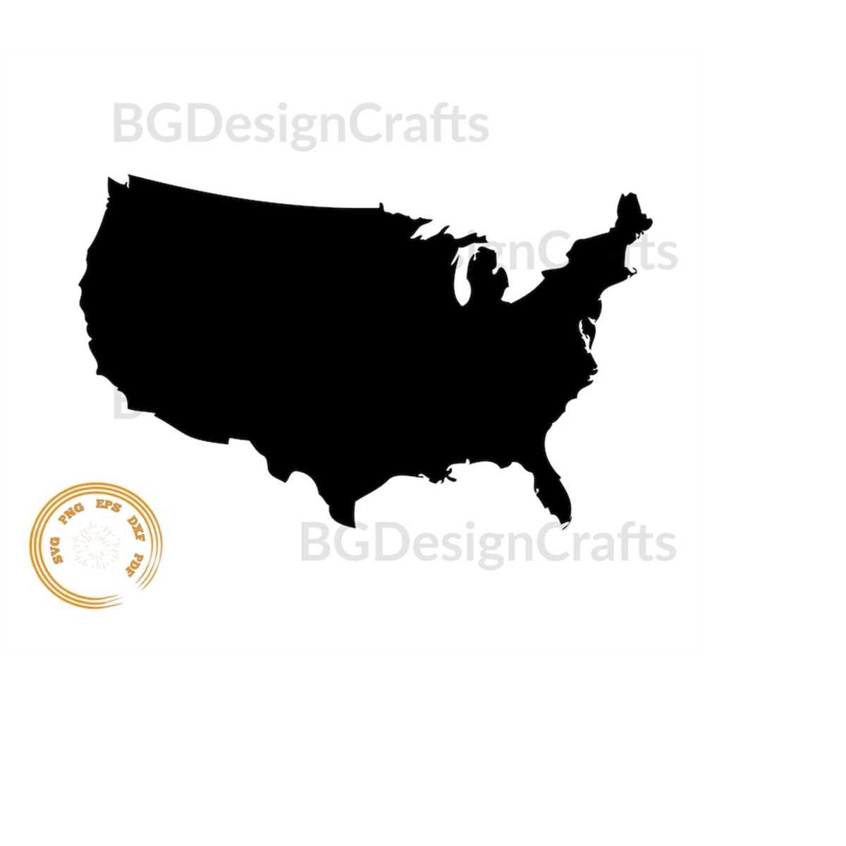 US Map SVG, Usa Map SVG, United States Svg, Png Clipart, Sil - Inspire ...