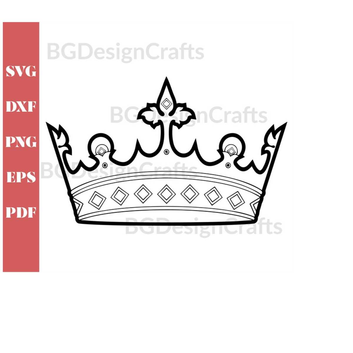 Crown SVG, Crown DXF, Crown Clipart, Crown svg cut file, Cro - Inspire ...