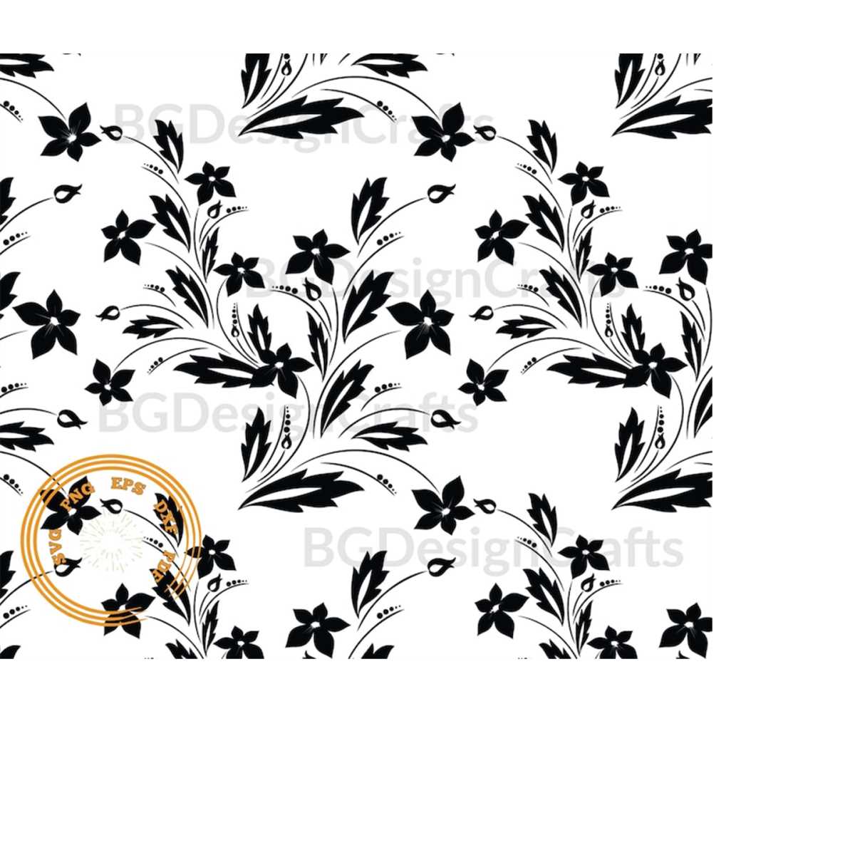 Floral Pattern 2, Floral Seamless SVG, Floral Pattern SVG, D | Inspire ...