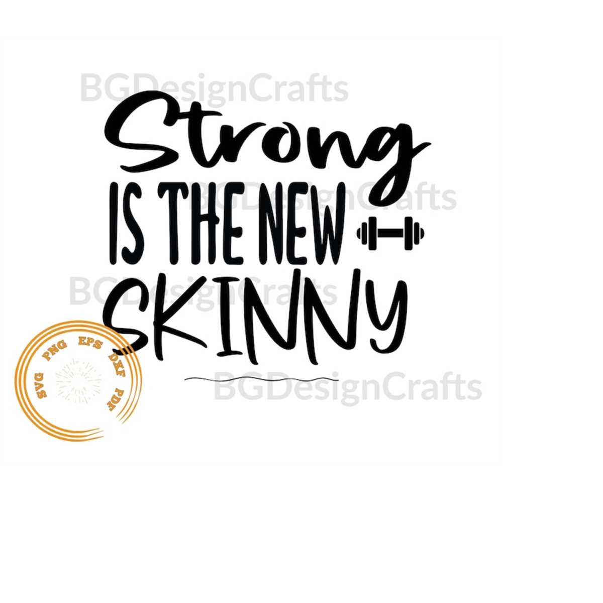 Strong is the new skinny svg, Strong svg, dumbbell svg, work - Inspire ...