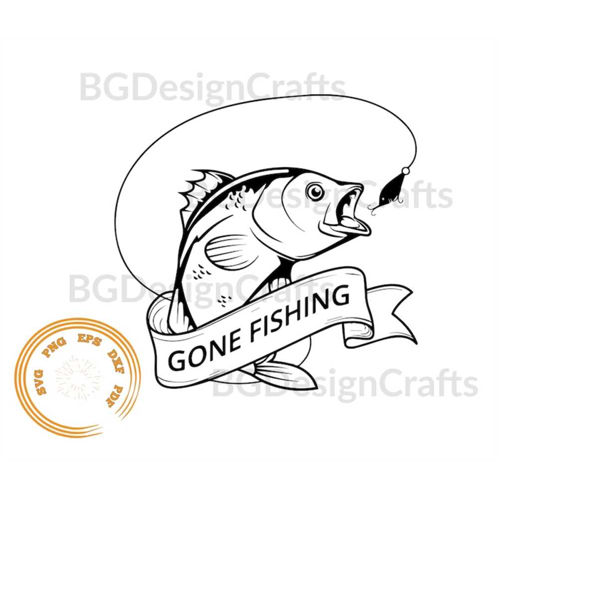 Gone Fishin SVG, Fishing svg, Fishing Cilpart, Svg, Dxf, Png - Inspire ...