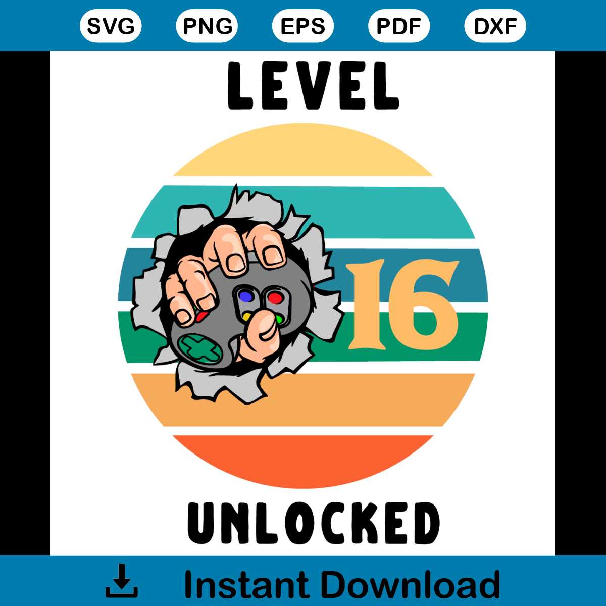 Level 16 Unlocked Svg, Birthday Svg, 16th Birthday Svg, 16 Y | Inspire ...