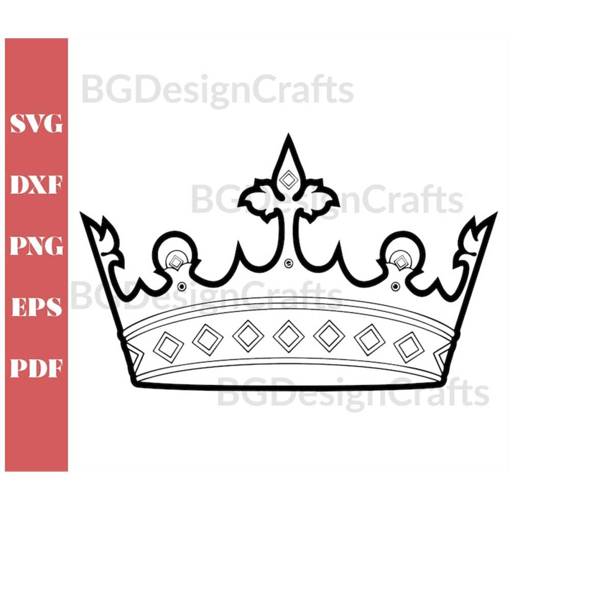 Crown SVG, Crown DXF, Crown Clipart, Crown svg cut file, Cro | Inspire ...