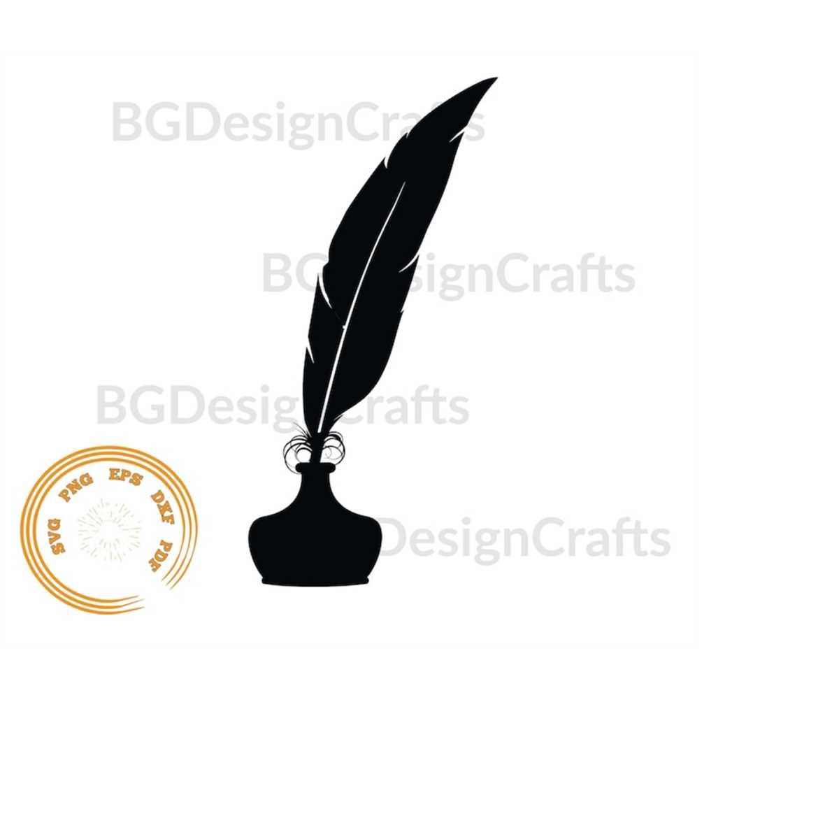 Quill Svg, Ink bottle svg, Feather Quill Clipart, ink pen pn | Inspire ...