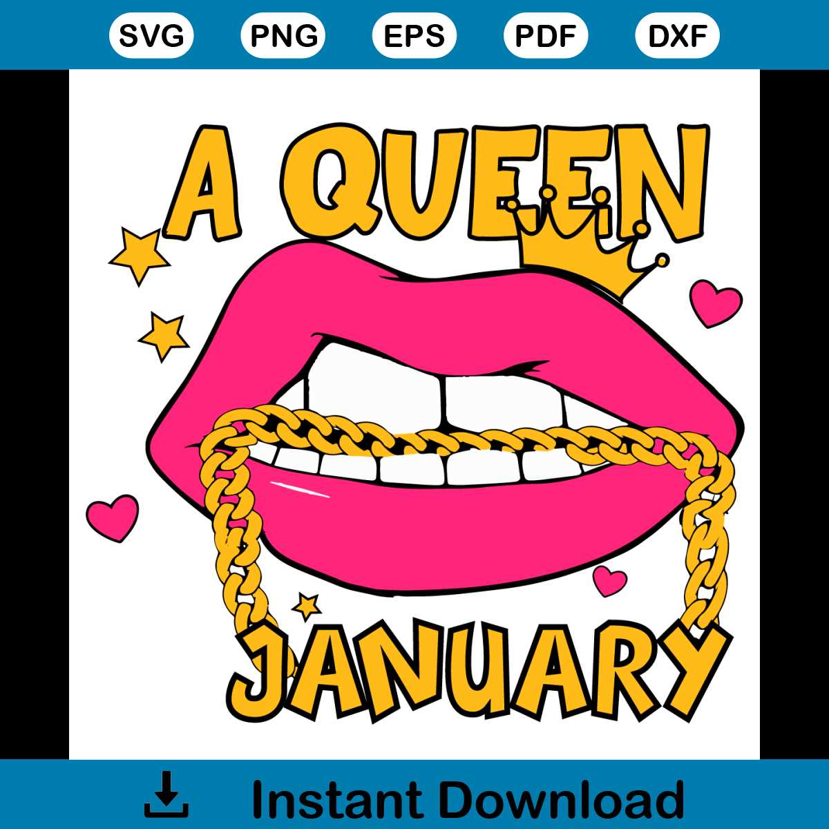 A Queen January Svg, Birthday Svg, January Queen Svg, Birthd | Inspire ...