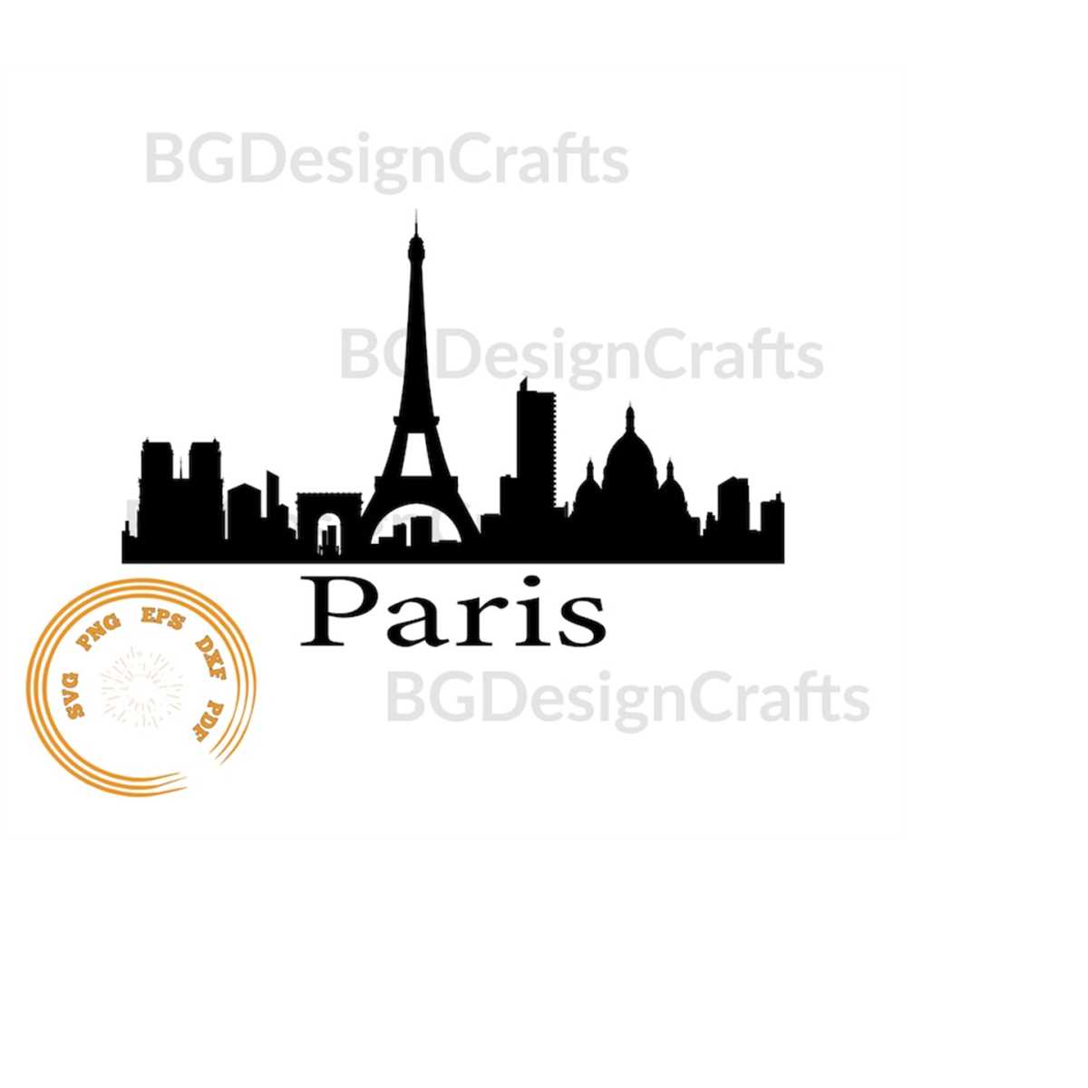 Paris SVG, Paris Silhouette SVG, Paris Silhouette, Paris sky - Inspire ...