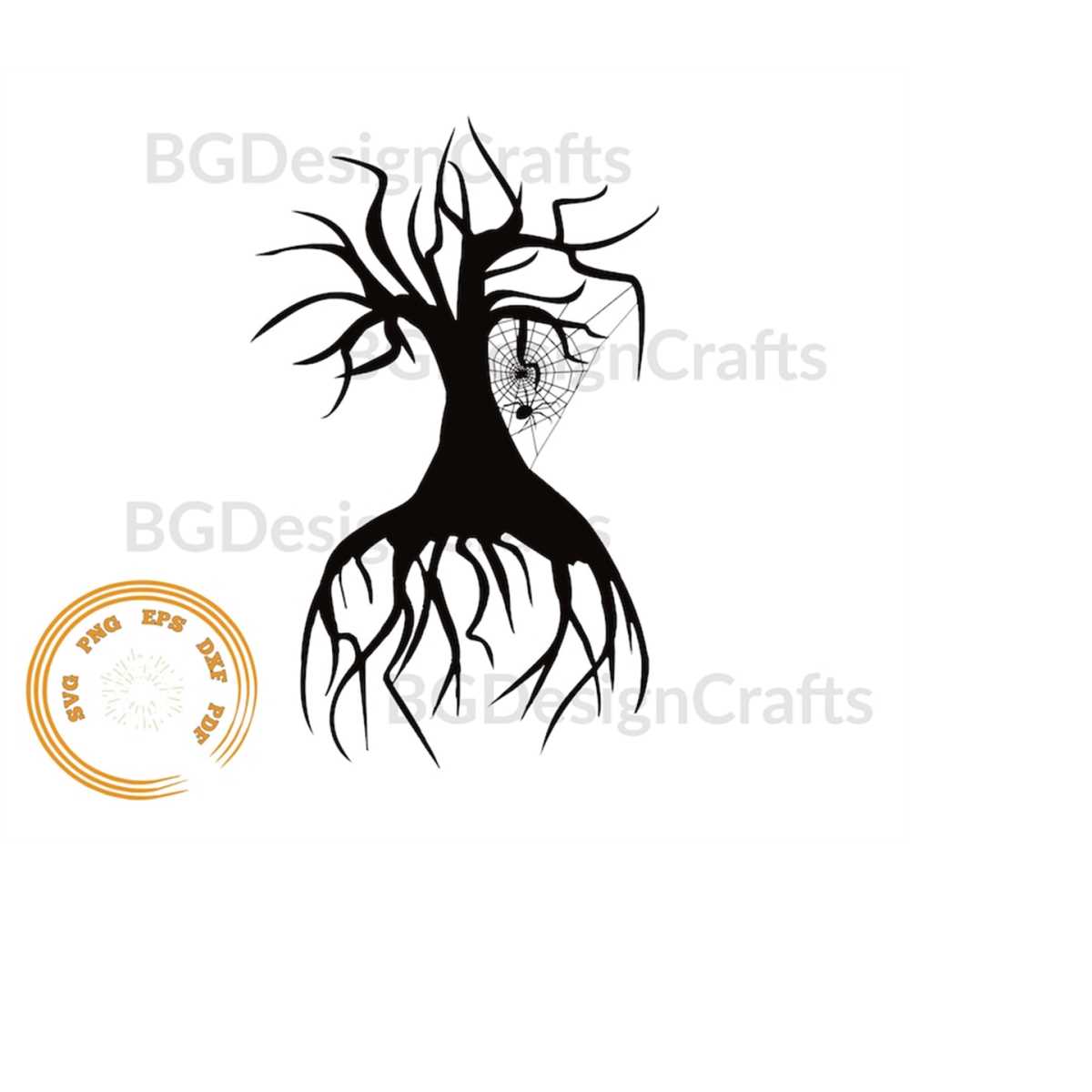 Tree and Spider SVG, Tree SVG, Spider SVG, Clipart, Png, Cut - Inspire ...