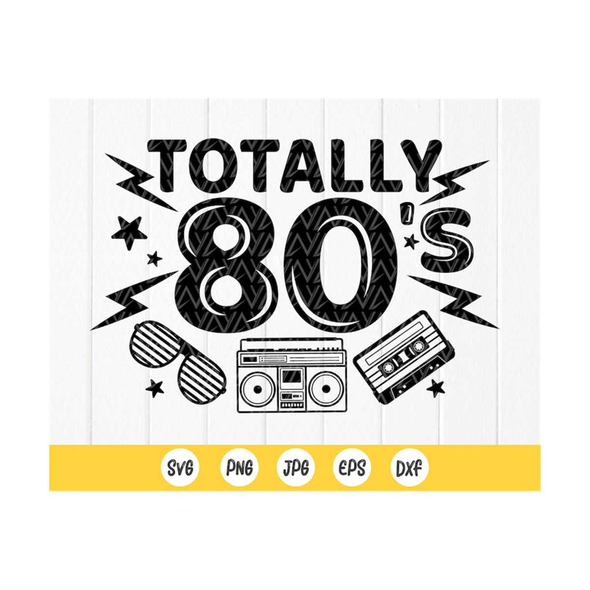 Totally 80's SVG, 80's svg,Vintage 1980's svg, Music Cassett | Inspire ...