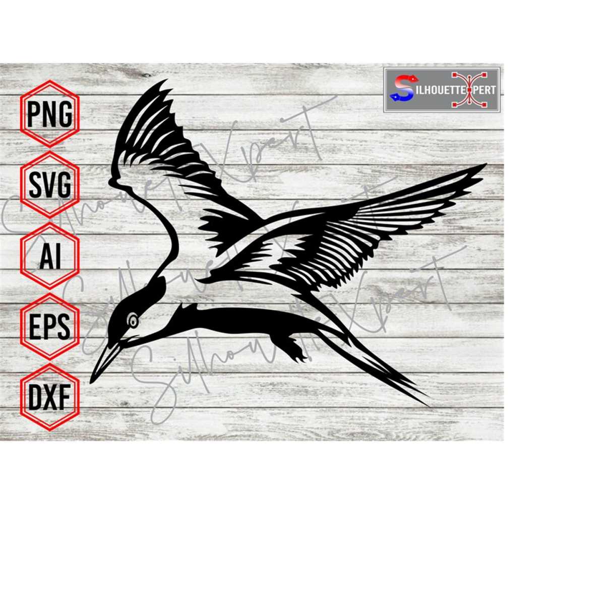 Flying Arctic Tern svg, Bird svg, Flying Bird svg - Silhouet - Inspire ...