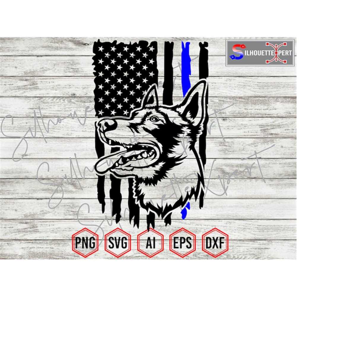 K9 Police Dog svg, Dog Head svg, Thin Blue Line, German Shep | Inspire ...
