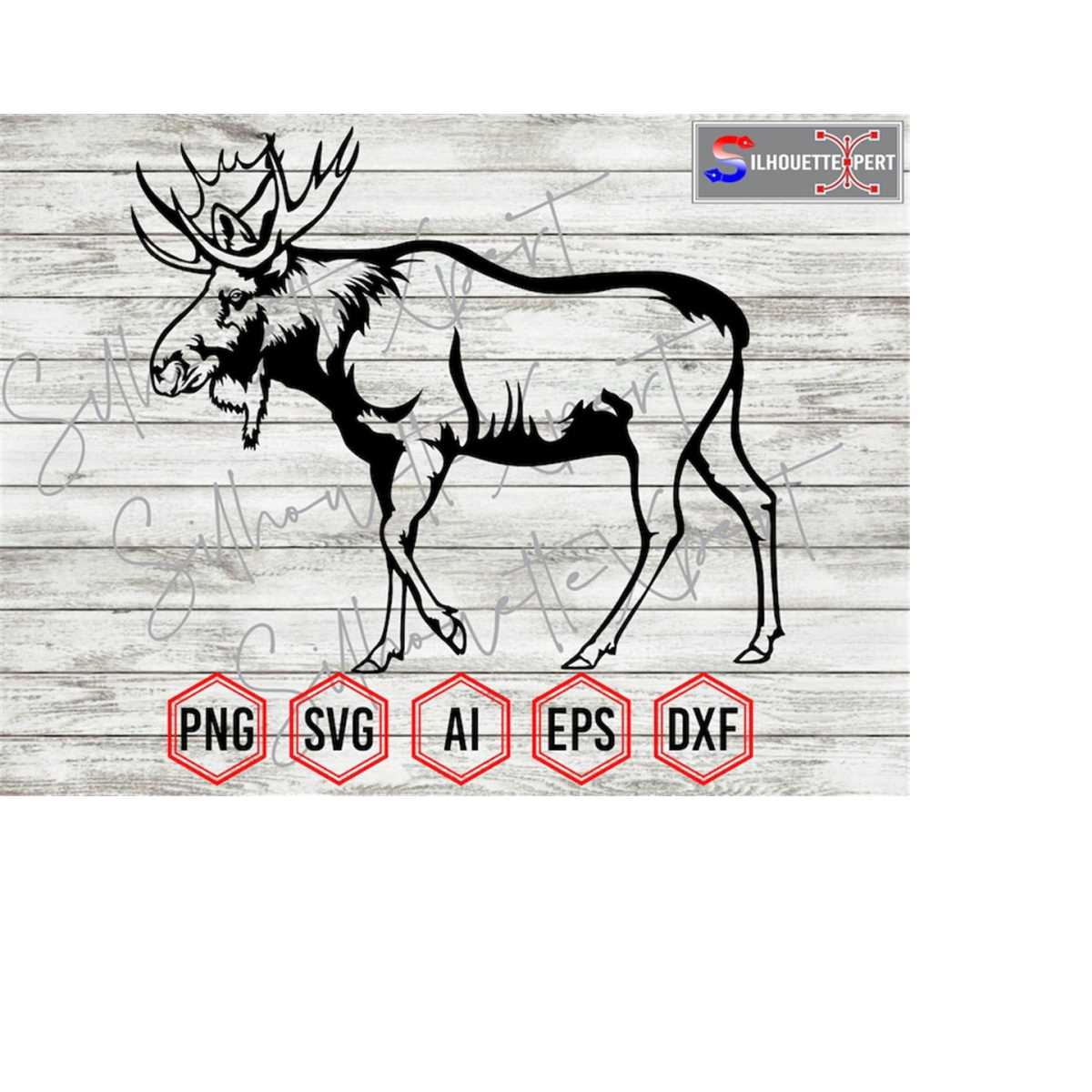 Moose Silhouette 2, Moose svg, Moose Hunting svg, Deer svg - - Inspire ...