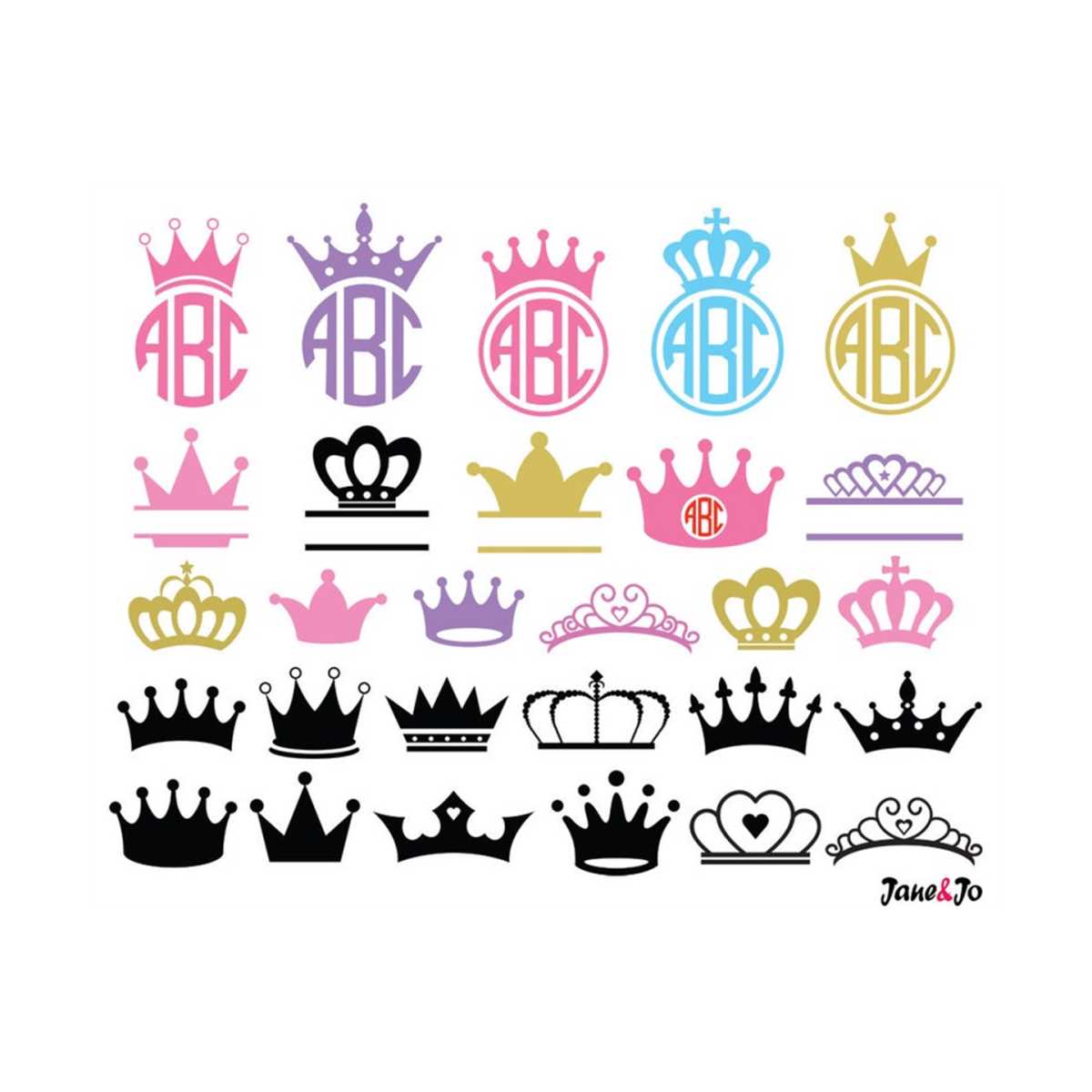 Crown Svg,Princess Crown Svg,Crown Monogram Svg,Crowns Svg,C - Inspire ...