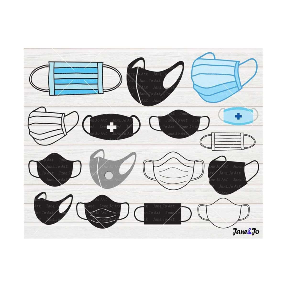 Face Surgical Mask SVG Bundle, Quarantine Mask svg, Medical | Inspire ...