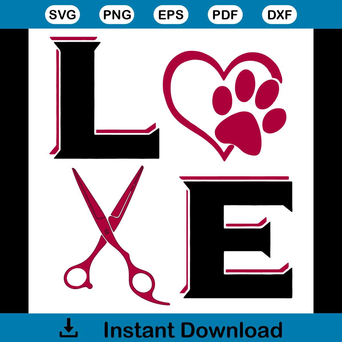Love Dog Grooming Svg, Valentine Svg, Dog Groomer Svg, Love - Inspire ...