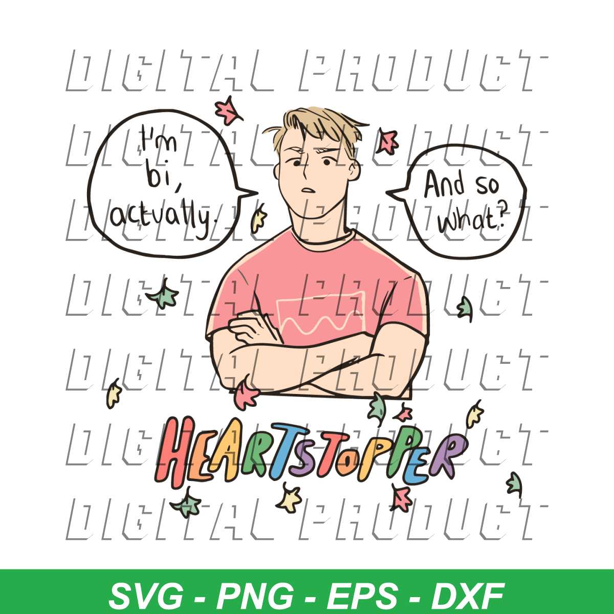 Im Bi Actually Heartstopper Nick Nelson Bisexual Pride SVG | Inspire Uplift