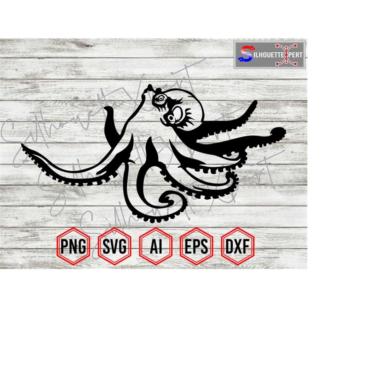 Octopus Silhouette 3, Octopus svg, Tentacles svg, Octopus Ve | Inspire ...