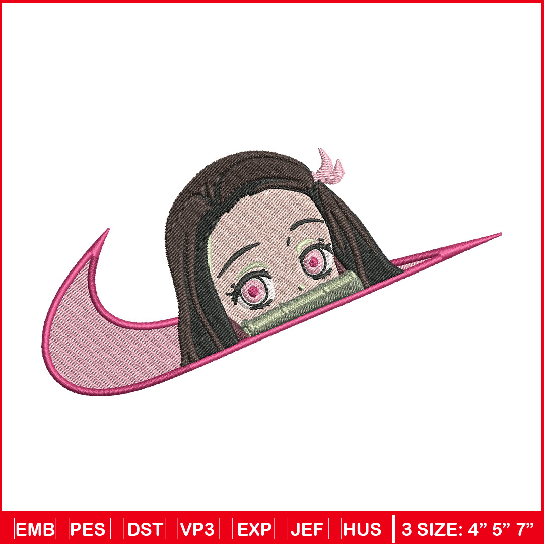 Nezuko cute nike embroidery design, Neuzko embroidery, Nike | Inspire ...