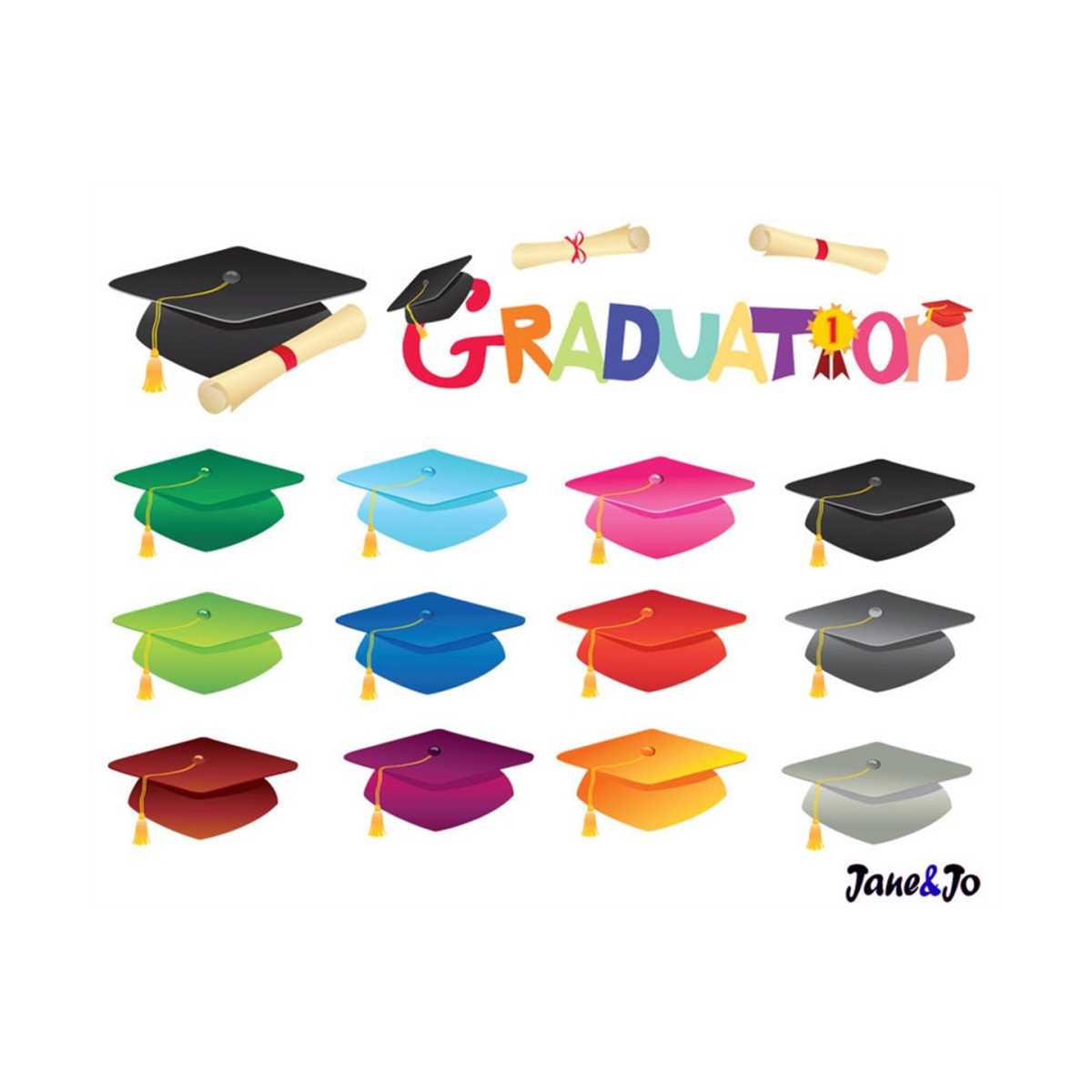 Clipart Sale off Graduation clip art,Graduation cap,Diploma - Inspire ...