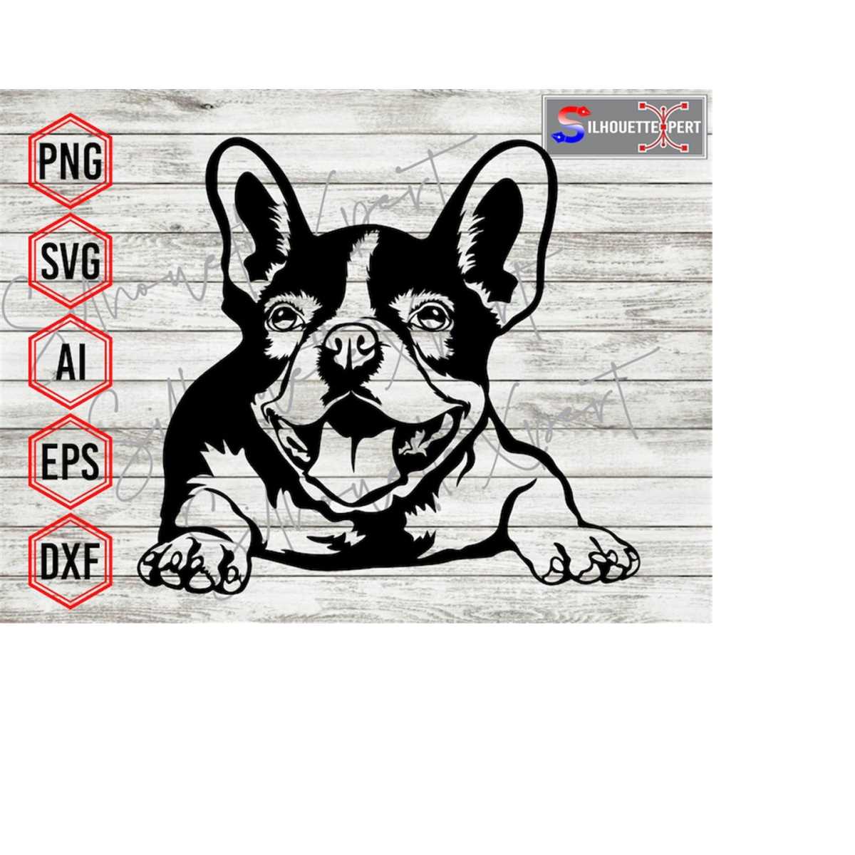 Smiling French Bulldog svg, Peeking Dog svg, Dog svg, Pet sv | Inspire ...